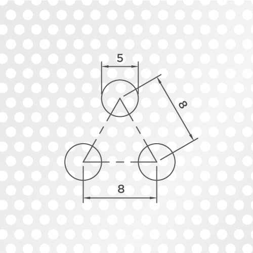 R5 T8 - Perforated Sheet - Aluminium - 1250x2500mm - Mesh Warehouse ...